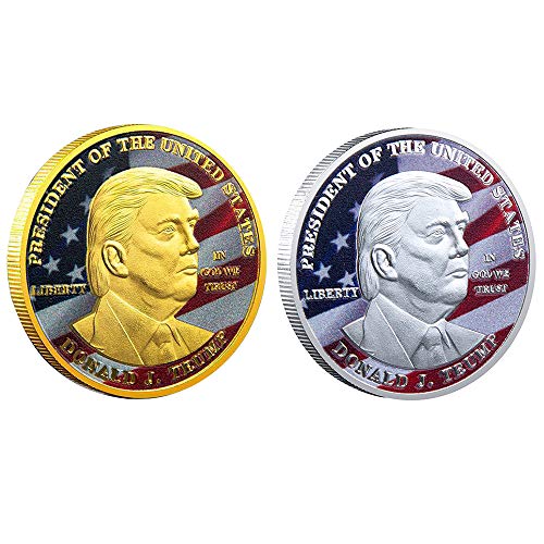 2 Pcs 2020 Trump Coins Challenge Coin Keep America Great Coin Eagle ...
