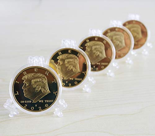 5 Pcs 2020 Donald Trump Commemorative Coin, Gold Plated President Eagle ...